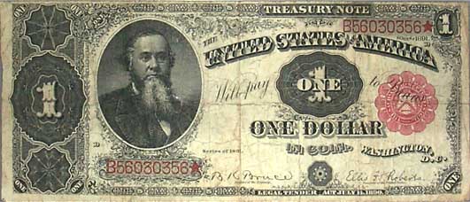 United States Currency - 1890-91 "Edwin M. Stanton" Treasury Note